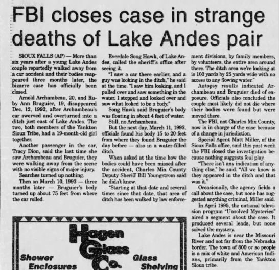 UNSOLVED SUSPICIOUS DEATHS: ARNOLD ARCHAMBEAU AND RUBY BRUGUIER – LAST SEEN ALIVE