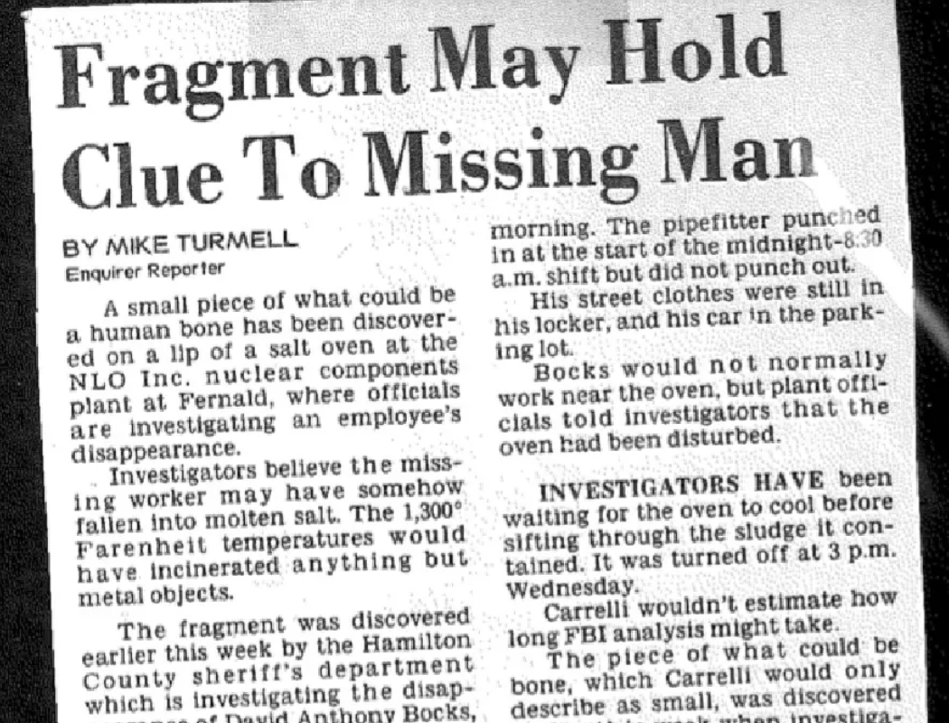 UNSOLVED SUSPICIOUS DEATH: DAVE BOCKS – LAST SEEN ALIVE