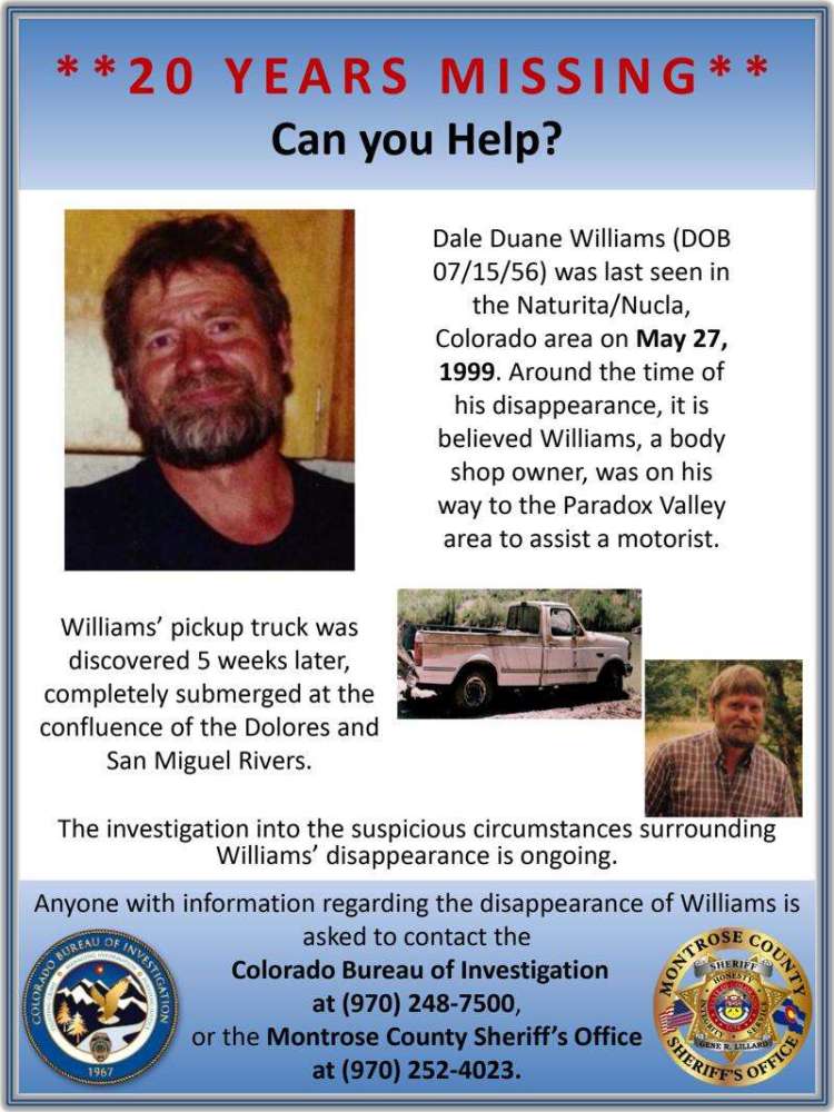 UNSOLVED DISAPPEARANCE: DALE WILLIAMS – LAST SEEN ALIVE