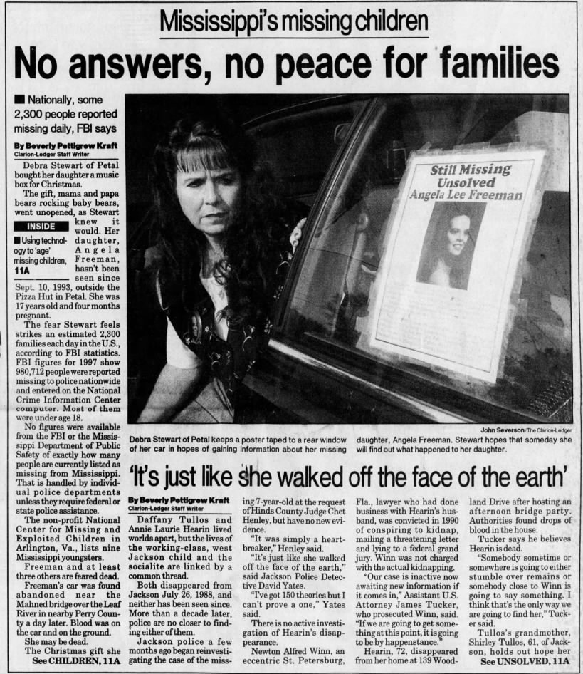 UNSOLVED DISAPPEARANCE: ANGELA FREEMAN – LAST SEEN ALIVE